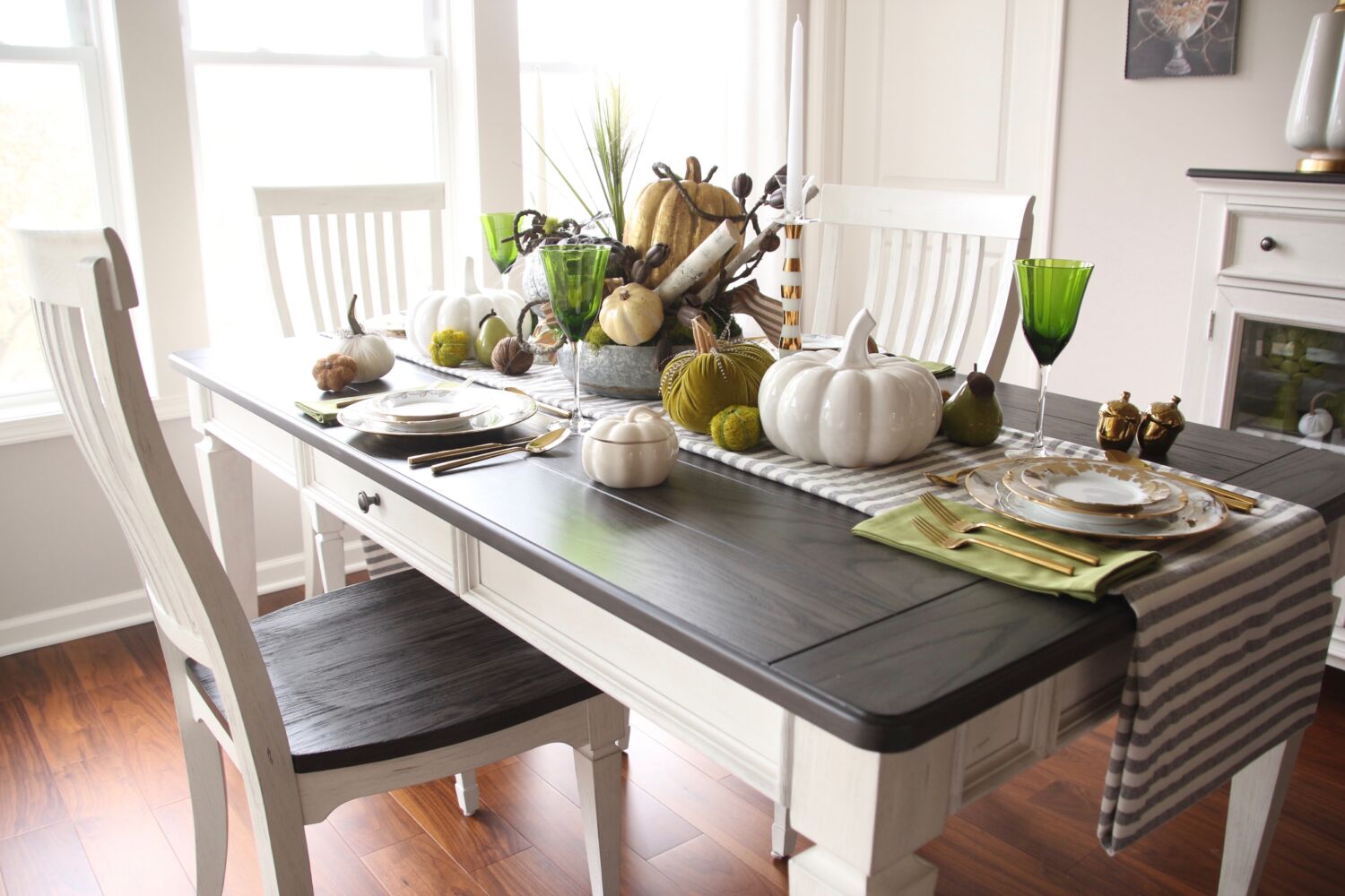 How-to set a Unique Festive Farmhouse Inspired Thanksgiving Day Table