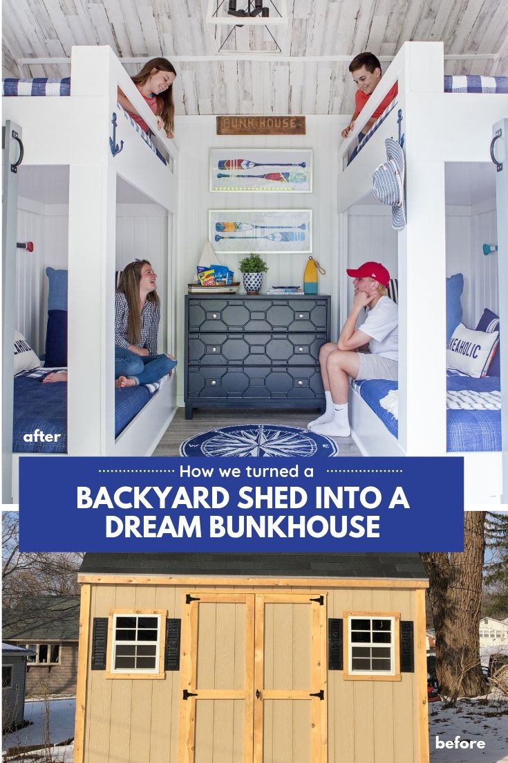 How We Turned a Backyard Shed into a Dream Bunkhouse