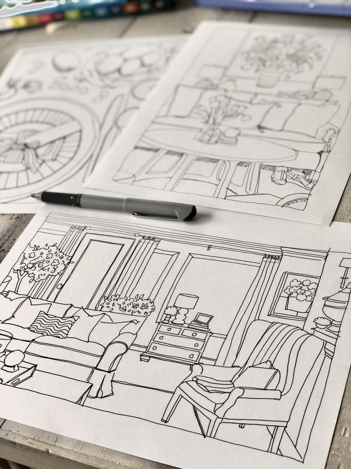 Free Spring and Easter Home Decor Coloring Printables